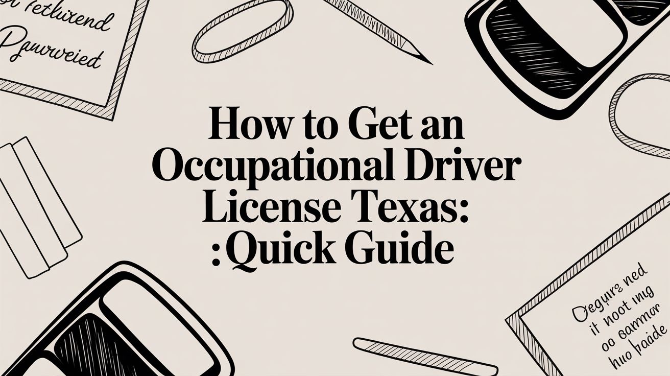 Texas Occupational License: Your 2025 Guide to Driving Again