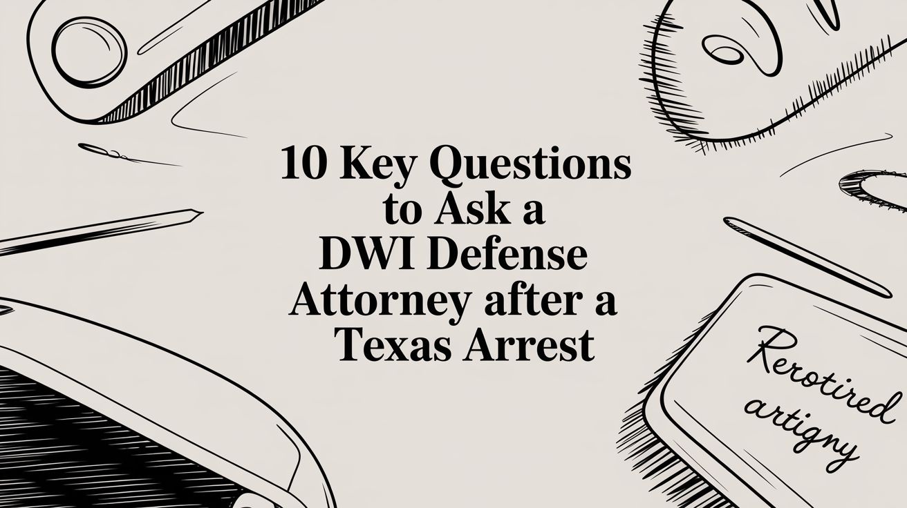 10 Key Questions to Ask a DWI Defense Attorney After a Texas Arrest