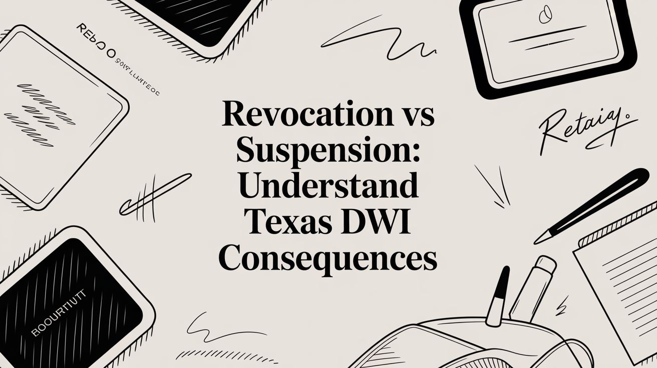 Revocation vs Suspension: Understanding Your Texas DWI License Consequences